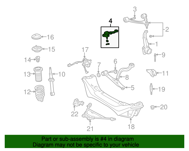 43330-39535 - Lower Ball Joint 1998-2010 Lexus | Longo Lexus Parts