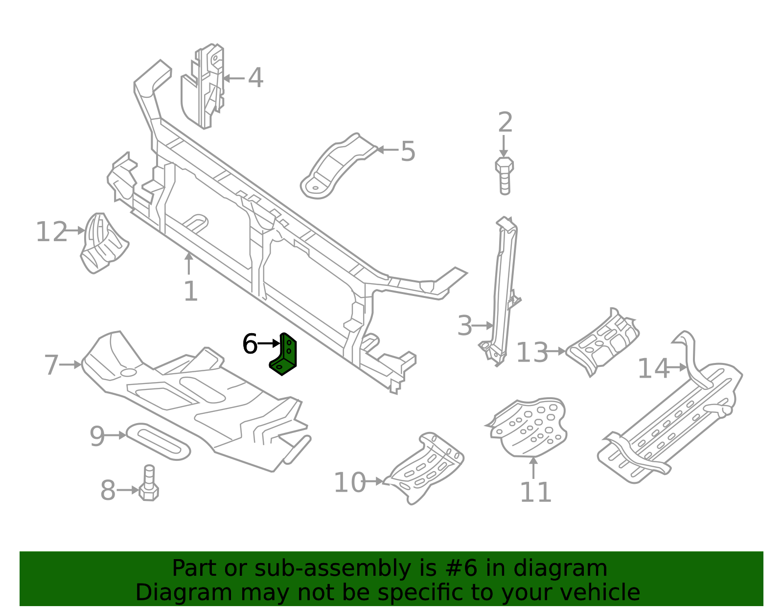 2005-2024 Nissan Headlamp Bracket 26042-EA000 | Team Nissan Inc.