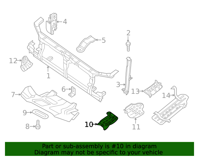 50842-7S000 | Nissan Cover-Engine Under R - Genuine OEM | 508427S000 ...