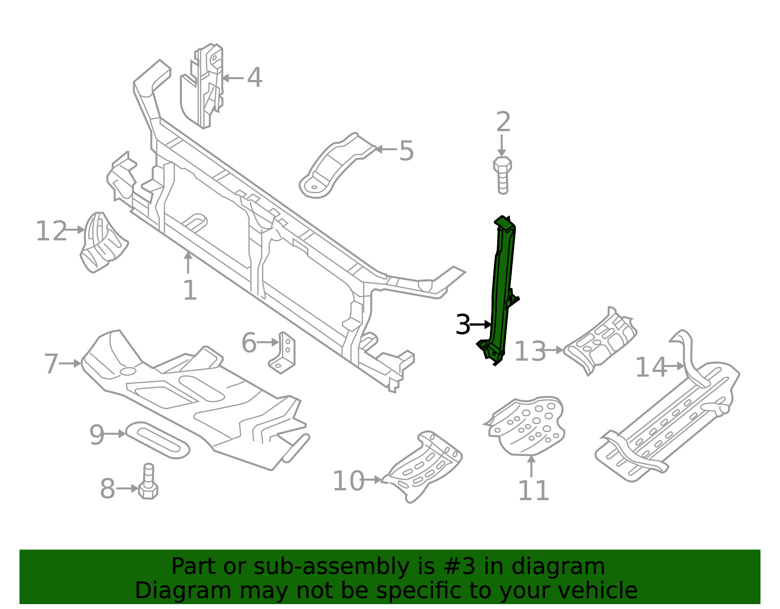 21550-EA210 - 2005-2021 Nissan - Radiator Support Bracket | Anicra ...