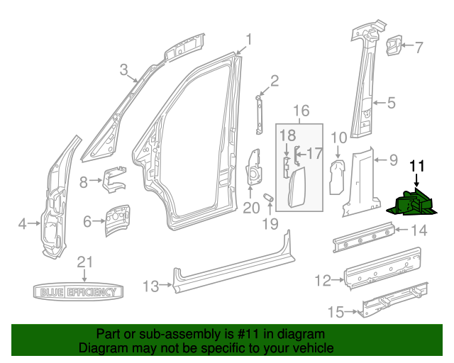 906-610-15-30 - Inner Pillar Bracket 2010-2023 Mercedes-Benz | Mercedes ...