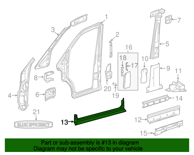 906-637-45-09 - Rocker Panel 2010-2024 Mercedes-Benz | Mercedes-Benz ...