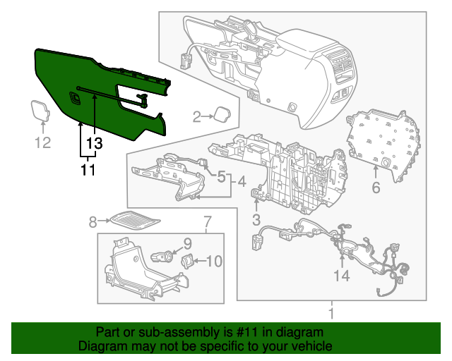 2020 Cadillac Extension Panel 84567958 | GMPartsDirect.com