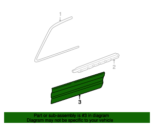1998-2008 Ford Body Side Molding - Driver's Side (LH) 5W7Z-5420879-APTM ...