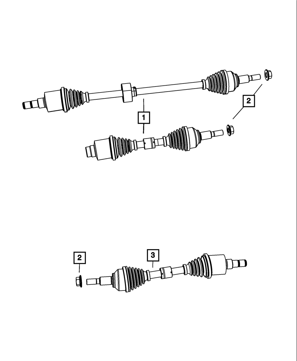 2007-2019 Mopar Front Drive Shaft, Right 5273546AF | Mopar eStore