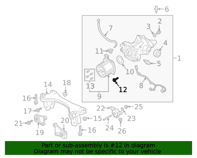 2010-2023 Mazda Coupling Mount Bolt 994540830 | TascaParts.com