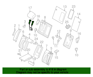 2009-2012 Volkswagen CC Headrest Guide 8T0-886-920-4PK | OEM Parts Online