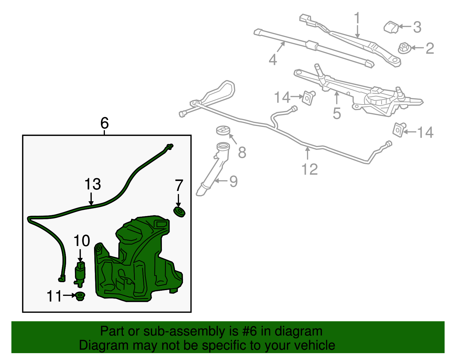 2018-2019 Buick LaCrosse Windshield Washer Solvent Container #26698453 ...