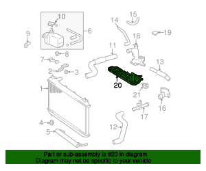 16323-20020 - Thermostat Housing For 1999-2008 Lexus | Lexus OE Parts