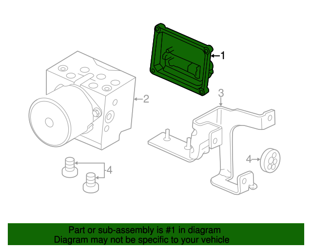 2012-2014 GM Electronic Brake and Traction Control Module with Seal ...