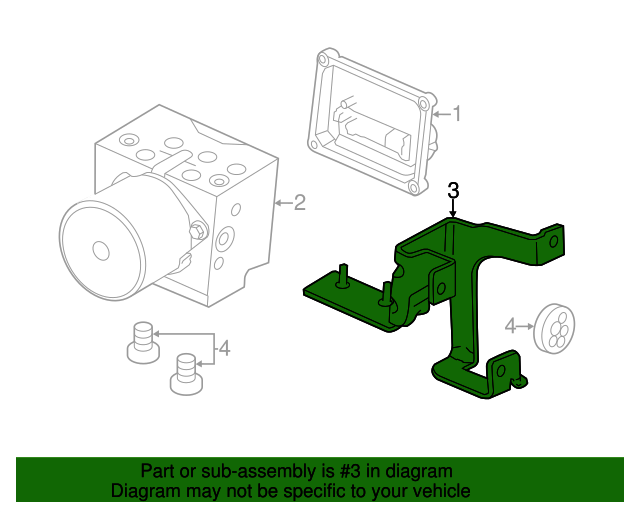 22794885 GM Brake Pressure Modulator Valve Bracket | GM Parts Store