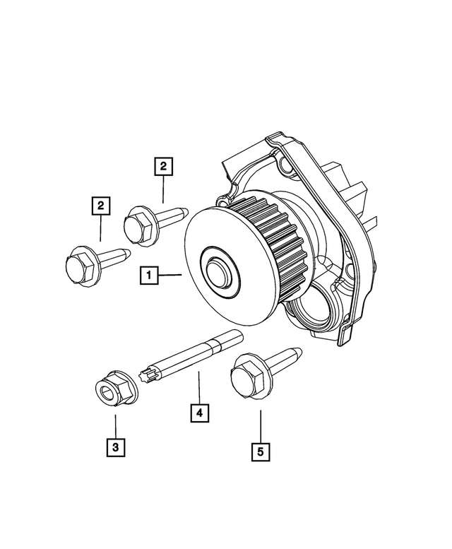 2012-2017 Mopar Water Pump 4892713AC | Mopar Estores