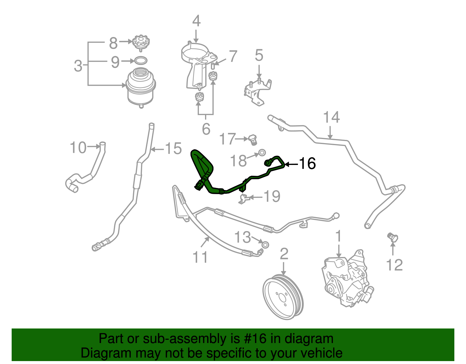 Genuine BMW 32-41-6-767-637 | Power Steering Return Hose | FREE ...