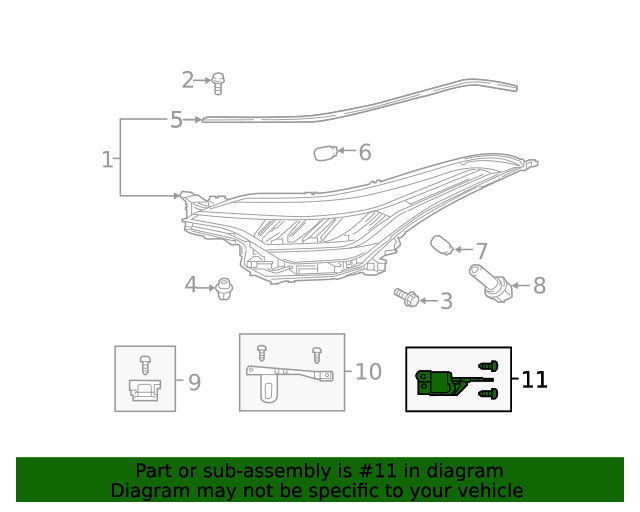 2018-2022 Toyota C-HR Repair Bracket 81194-10020 | Toyota Parts Center