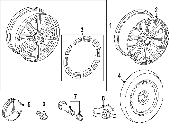 206-401-32-00-7X71 - Wheel 2024 Mercedes-Benz | Mercedes-Benz USA Parts