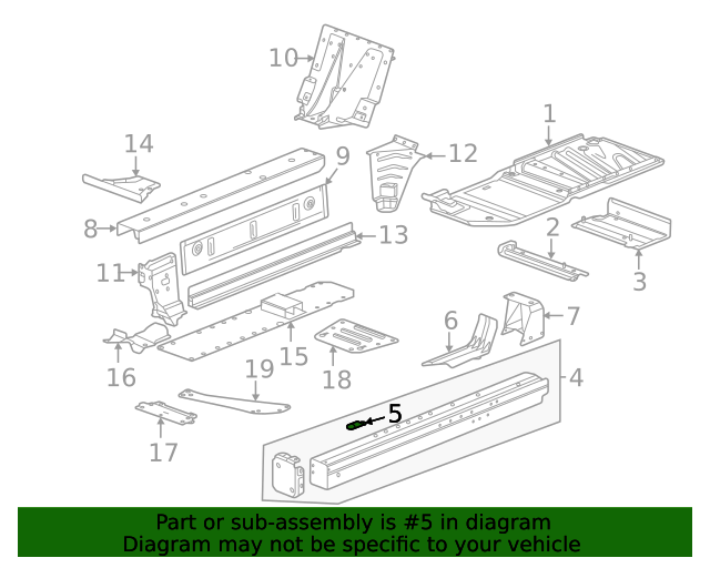 2020-2021 Chevrolet Corvette Side Rail Bracket 84550250 | GMPartsDirect.com