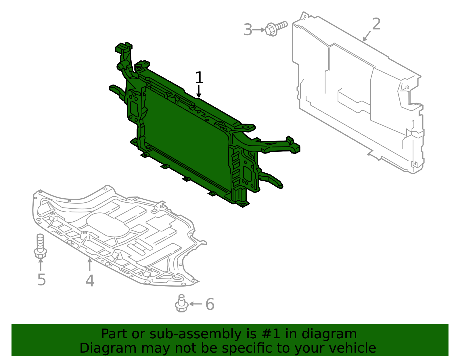 2022-2023 Hyundai Kona Electric Radiator Support 64101-K4500 | OEM ...