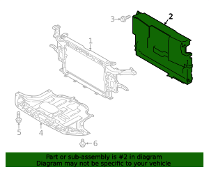 2019-2023 Hyundai Kona Electric Air Guide 29135-K4010 | OEM Parts Online