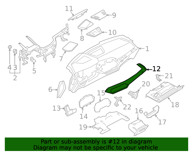 51458745269 - 2019-2023 BMW Trim Panel (51-45-8-745-269) | BMW of South ...