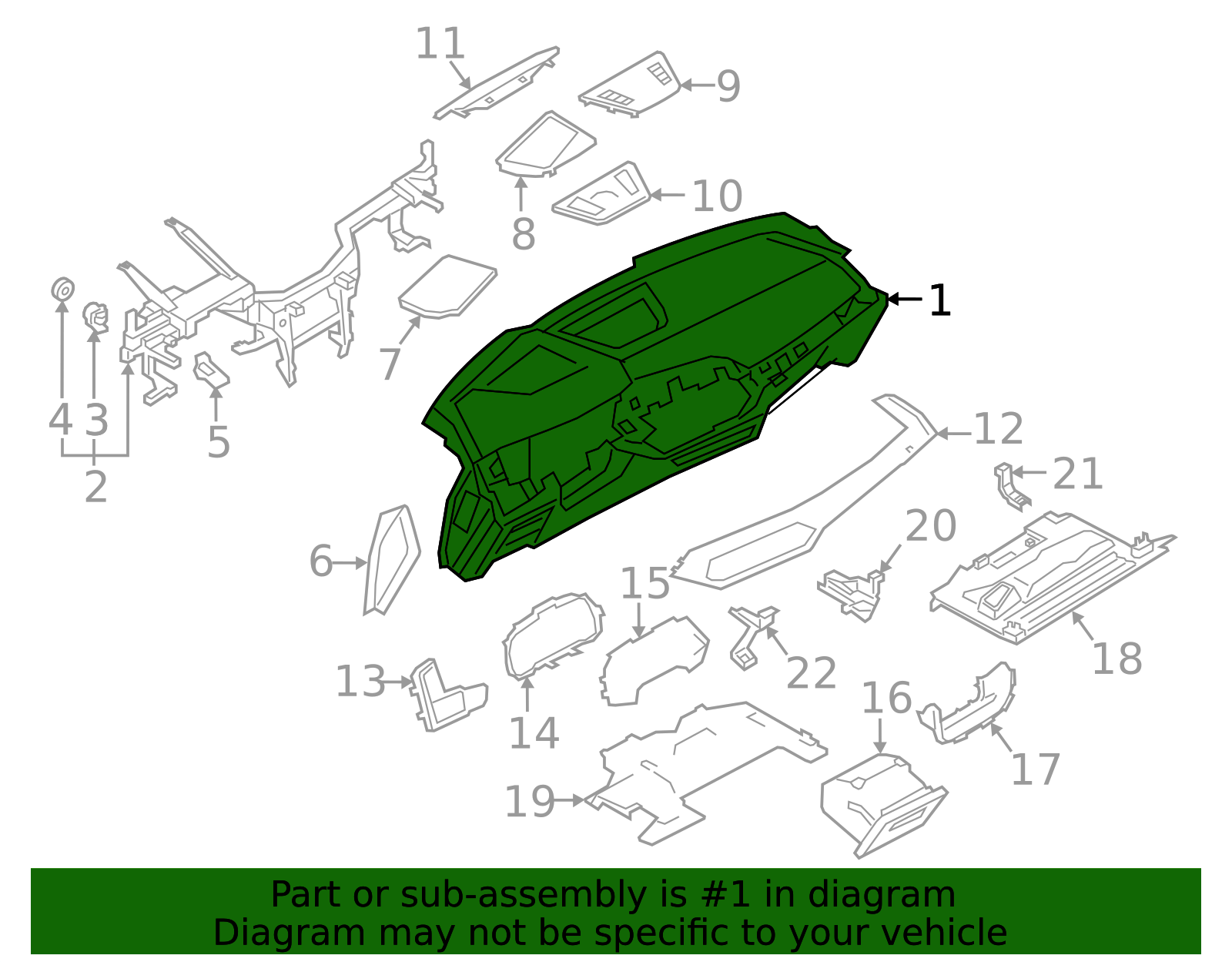 2020-2023 BMW X6 Instrument Panel 51-45-9-622-960 | BMW Parts Online Hub