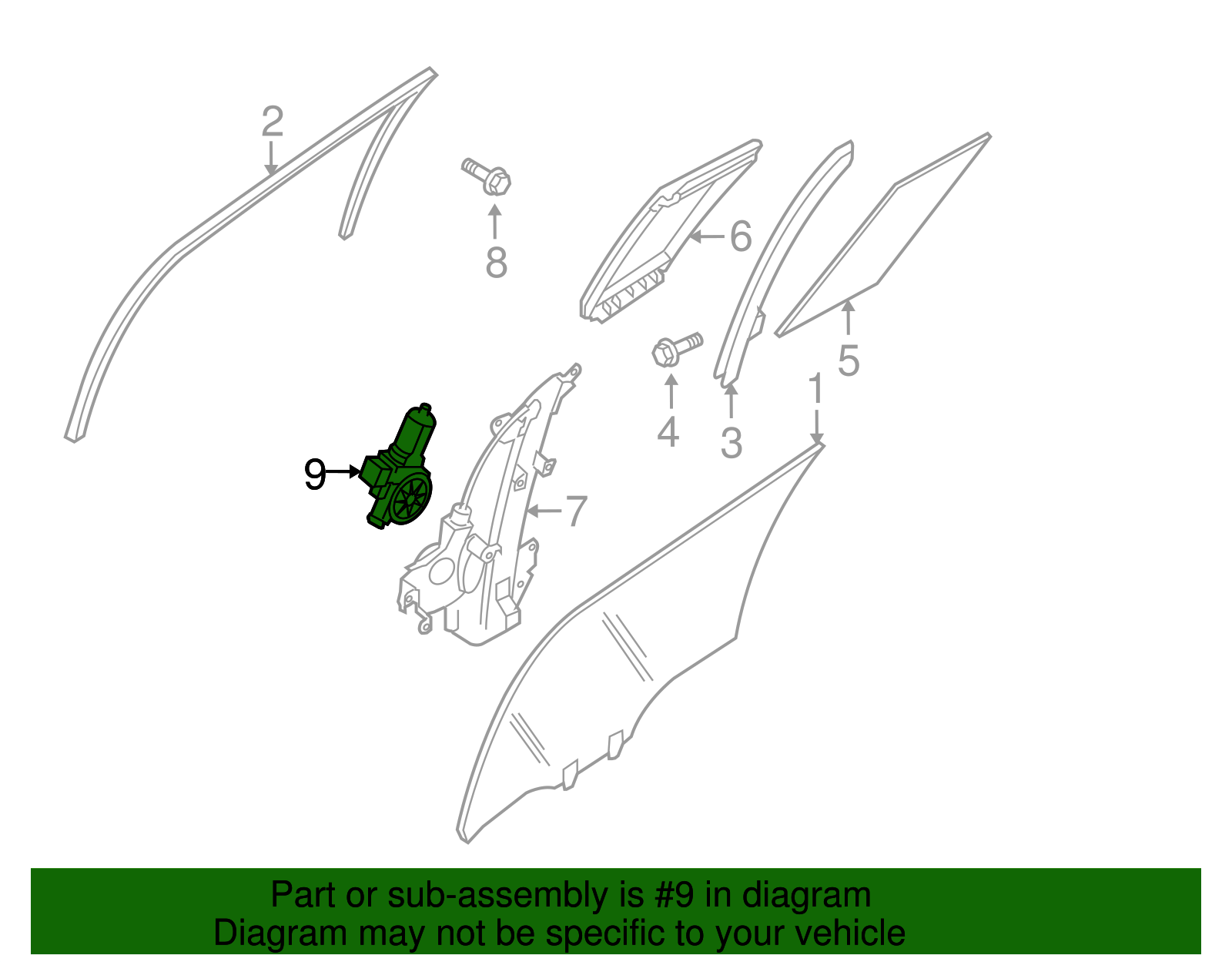 2007-2014 Nissan | Window Motor | 82731-JA00A | Tom Wood Nissan Parts