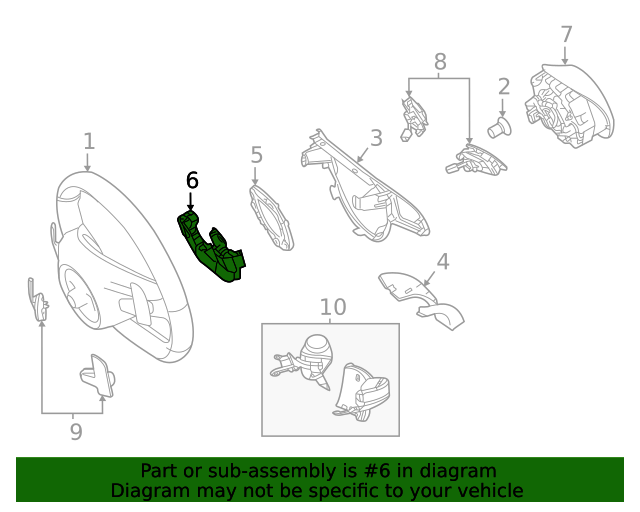 099-464-44-06 - Horn Contact Ring 2019-2023 Mercedes-Benz ...