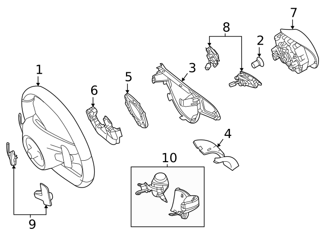 099-464-44-06 - Horn Contact Ring 2019-2023 Mercedes-Benz ...