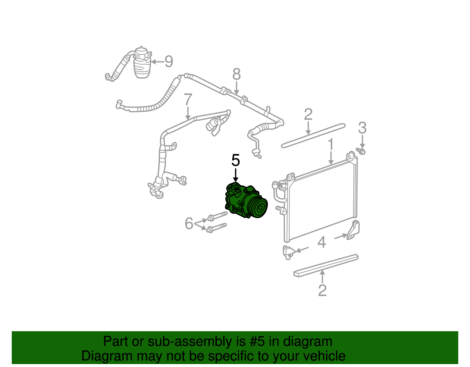 2002-2008 GM Air Conditioning Compressor 25825339 GM | GMPartsDirect.com