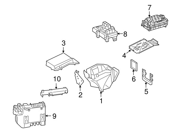 221-545-16-01 - Relay & Fuse Plt 2007-2010 Mercedes-Benz ...