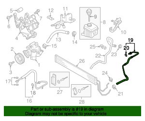 7L6-422-891-B - Power Steering Return Hose 2009-2015 Audi Q7 | Euro ...
