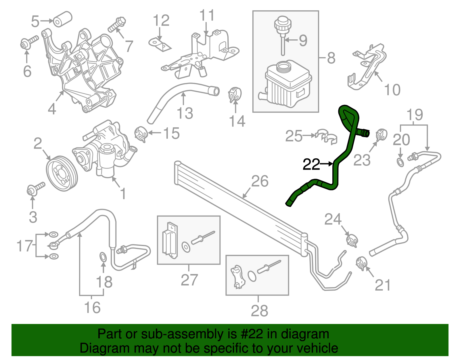 2009-2015 Audi Q7 Return Hose 7L8-422-895-E | OEM Parts Online
