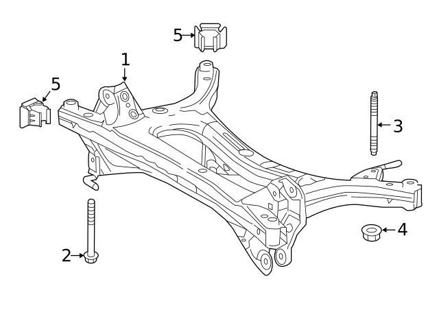 51206-12201 - Suspension Subframe Crossmember 2020-2024 Toyota ...