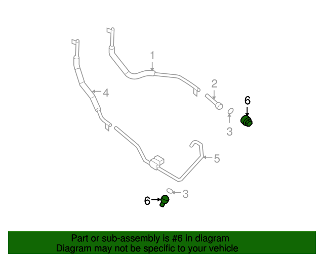 Ford 6L8Z-7D273-AA - Return Tube Connector - 2008 Ford | OEM Ford Parts ...