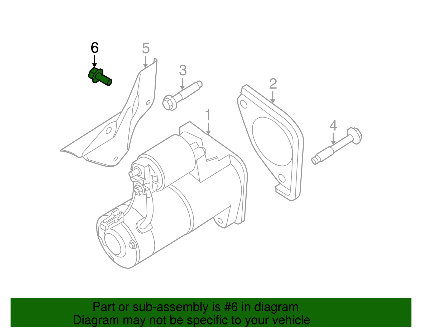 2005-2021 Nissan Starter Heat Shield Bolt 14069-AX00A | Melloy Nissan Parts