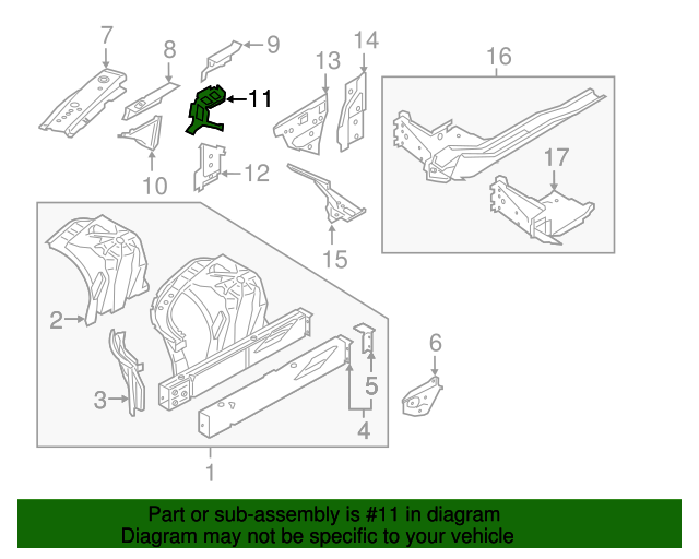 Genuine BMW 41-21-7-421-799 | Body A-Pillar Reinforcement Plate | FREE ...