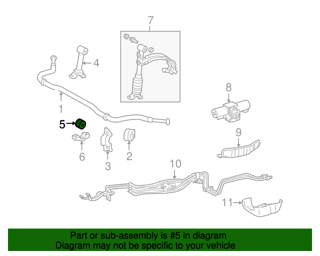 2010-2013 Lexus GX460 Stabilizer Link Inner Bushing 48815-60320 | OEM ...