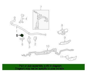 48815-60360 - Stabilizer Link Inner Bushing 2014-2023 Lexus GX460 ...