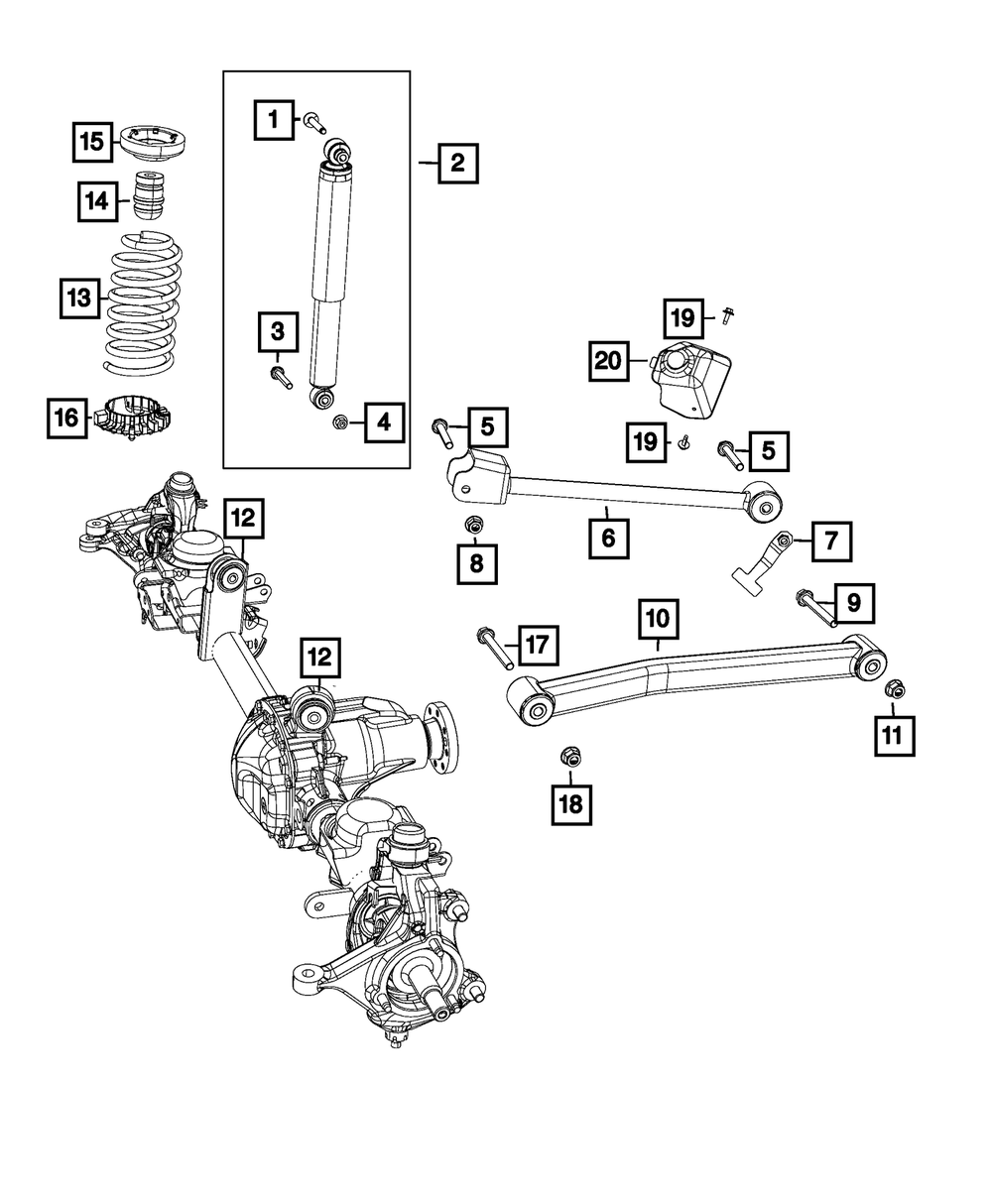 2022-2025 Jeep Wrangler Jounce Bumper 68548789AB | Mopar eStore