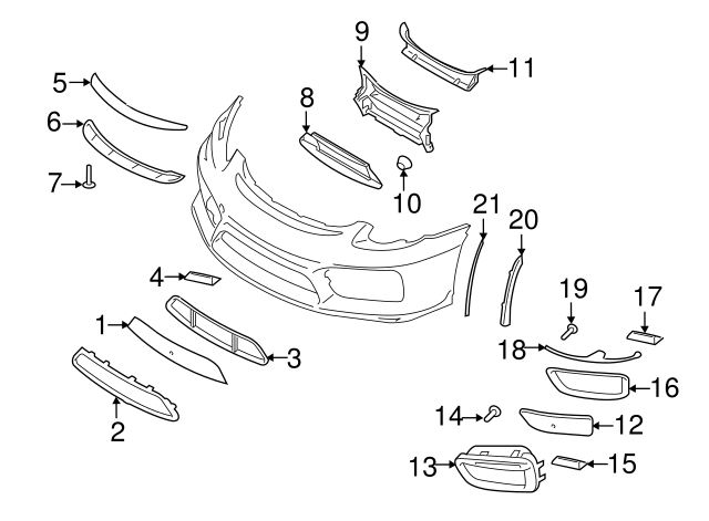2016 Porsche Cayman Grille 981-505-714-80 | AutoNationParts.com