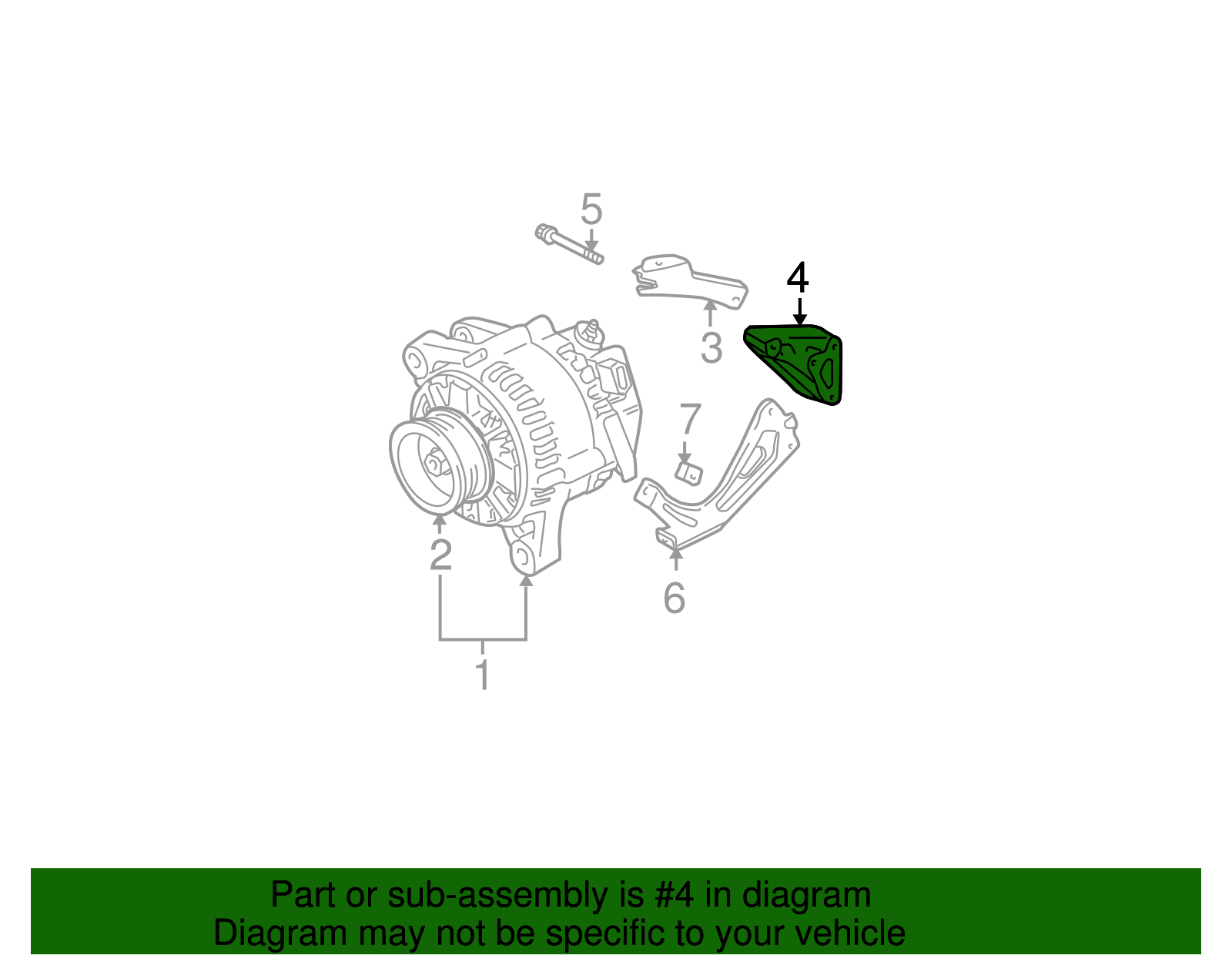 12511-20020 - High-Quality Alternator Mount Bracket for 1994-2010 Toyota | AutoNation Parts