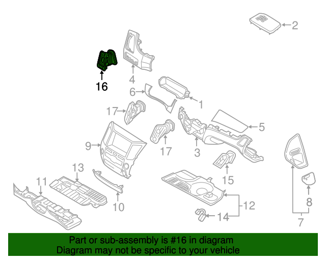 Genuine OEM Air Vent Part# 97480-3N000-RY Fits 2011-2013 Hyundai Equus ...