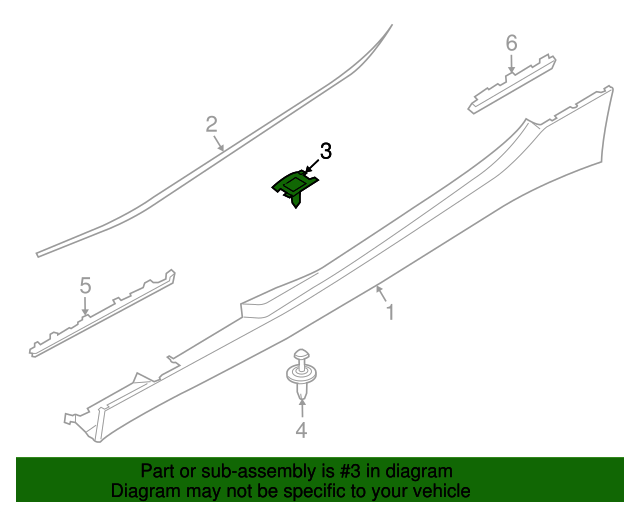 Genuine BMW 51-71-7-055-847 | Rocker Molding Clip | FREE Shipping on ...
