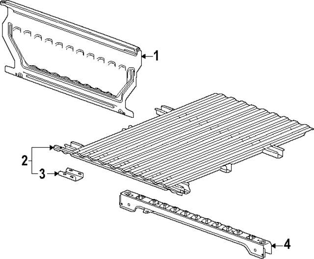 2023-2024 Chevrolet Colorado Truck Bed Floor Sill 87813669 GM ...