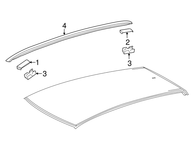 75553-78010-C0 - Roof Molding 2015-2021 Lexus | AutoNationParts.com