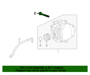 2011-2024 Porsche Alternator Mount Bolt N-106-100-01 | Porsche Marin