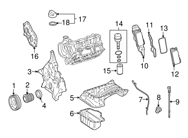 272-014-20-02 - Oil Pan 2006-2013 Mercedes-Benz | Mercedes-Benz USA Parts