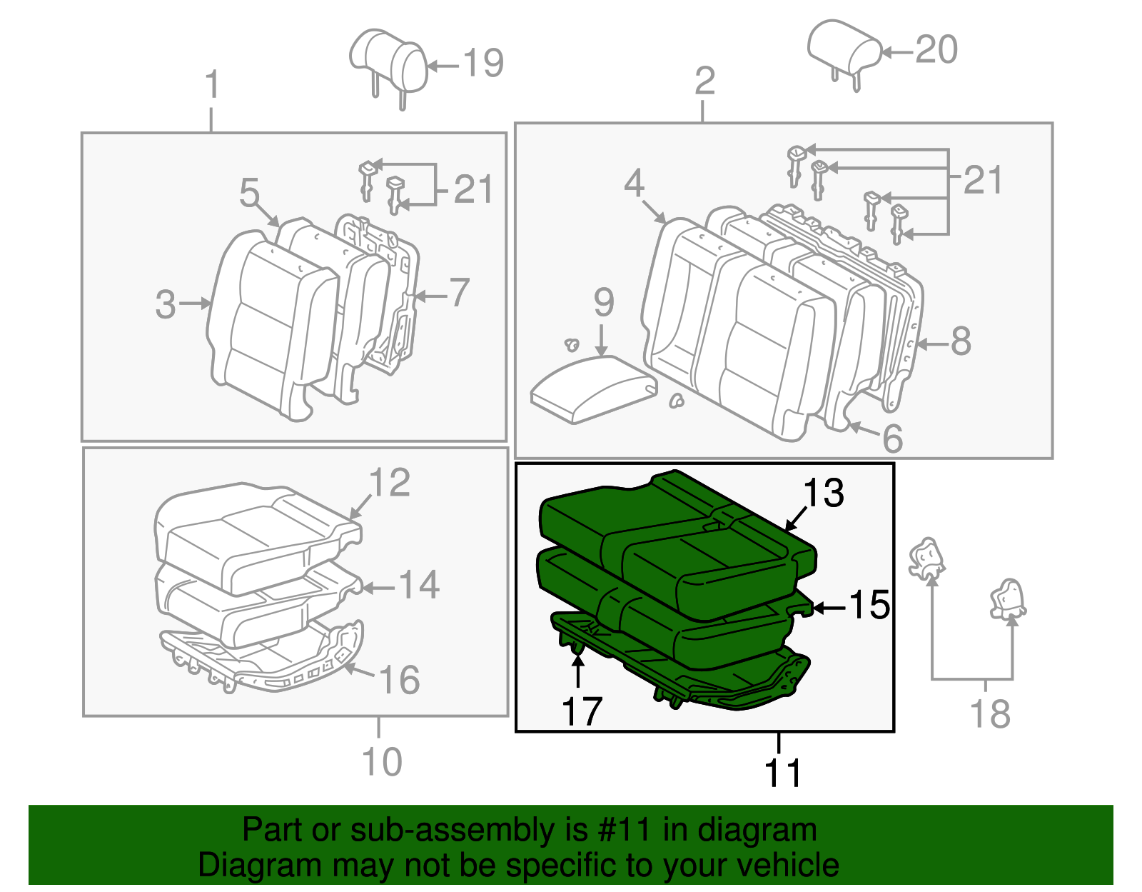 71470-0C050-B0 - High-Quality Seat for 2001-2004 Toyota Sequoia ...