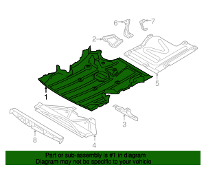51758046334 - 2007-2013 BMW Under Cover (51-75-8-046-334) | Parts ...