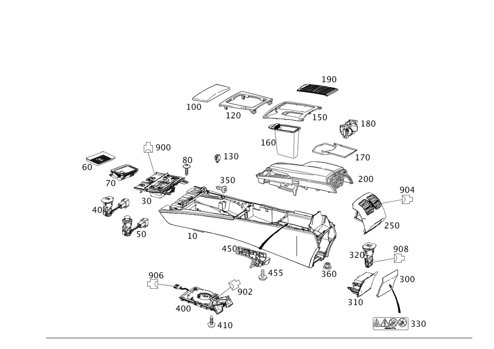 Cover For Shift Gate - Part #204-680-32-08 | Mercedes Parts Center