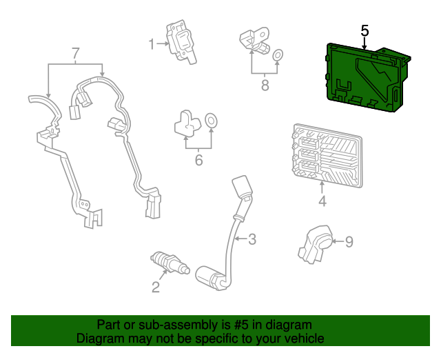 23283540 - Engine Control Module Bracket 2014-2020 GM | AutoNationParts.com
